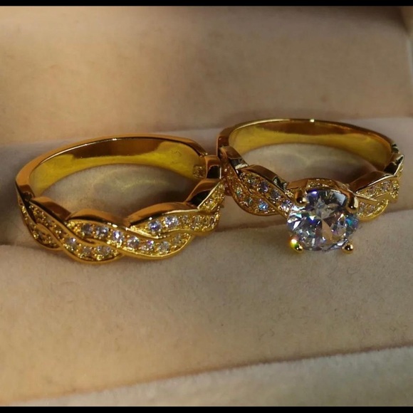 Jewelry | New 18k Yellow Gold Wedding Ring Set | Poshmark
